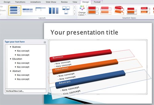 Elegant 2D & 3D bullet lists in Microsoft PowerPoint 2010