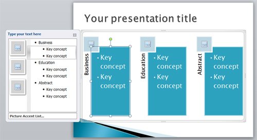 Elegant 2D & 3D bullet lists in Microsoft PowerPoint 2010