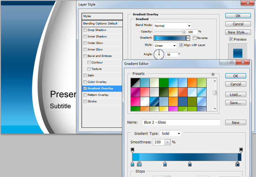 Multi-color PowerPoint Templates Created with Photoshop