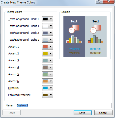 Change Color for Text and Background in the PowerPoint Design Theme