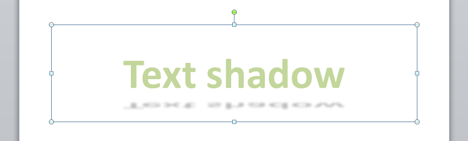 How to change the text shadow properties in Microsoft PowerPoint 2010