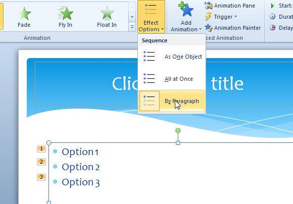 How to Animate Bulleted Lists Line by Line with Sub Options