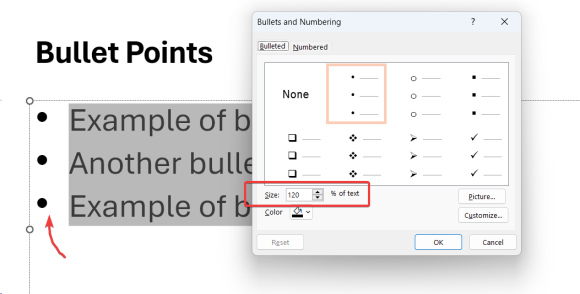 How to Change the Size of a Bullet in PowerPoint