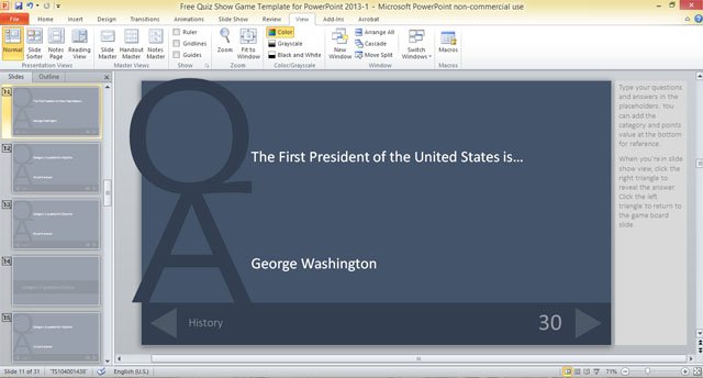 Free Quiz Show Game Template for PowerPoint