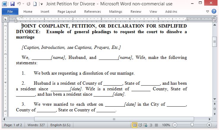 Free Petition Template For Word