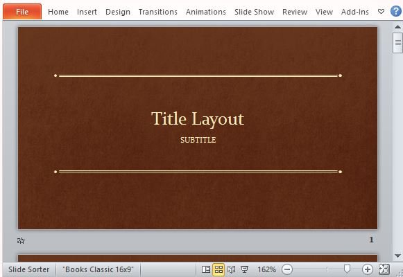 Classic Book Template For PowerPoint
