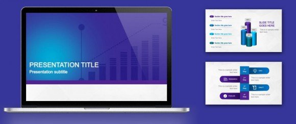Business PowerPoint Template with Violet Color Palette by SlideModel