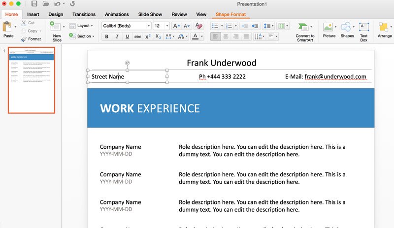 How To Make a Resume in PowerPoint (Templates & Examples)