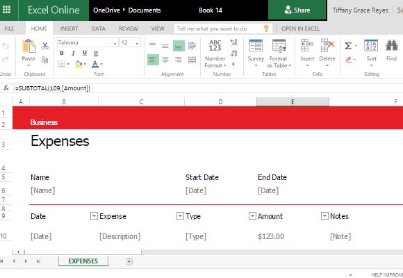 Simple Expense Journal Template For Excel