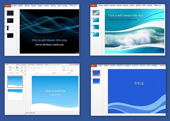 Waves PowerPoint Templates