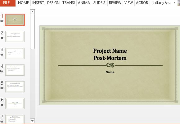 Project Post Mortem PowerPoint Template