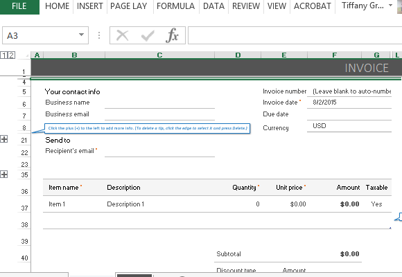 PayPal Invoicing Template For Excel