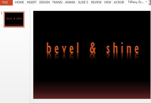 Shiny Beveled Text PowerPoint Template