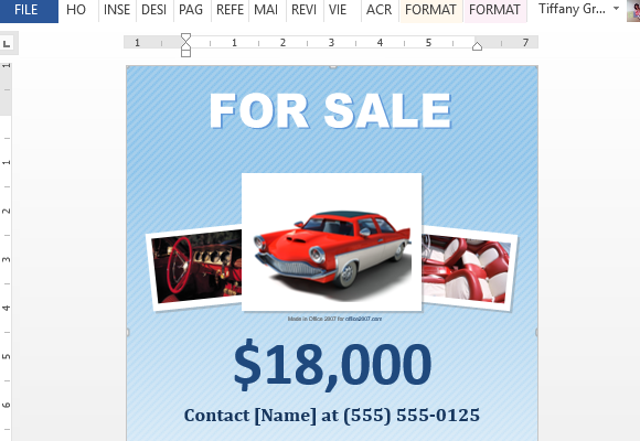 Car Advertisement Poster Template Word