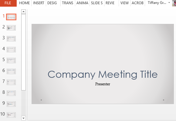 Company Meeting PowerPoint Template