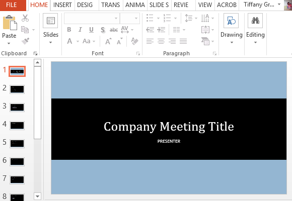 Company & Project Meeting PowerPoint Template