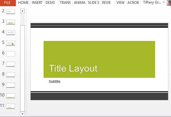 Striped Black Border PowerPoint Template