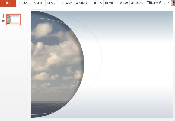 Half Picture Circle with Accent Arcs For PowerPoint