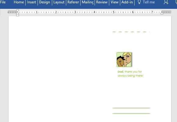 Father's Day Card Template For Word