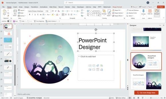 What is PowerPoint Designer? Now "Design Suggestions"