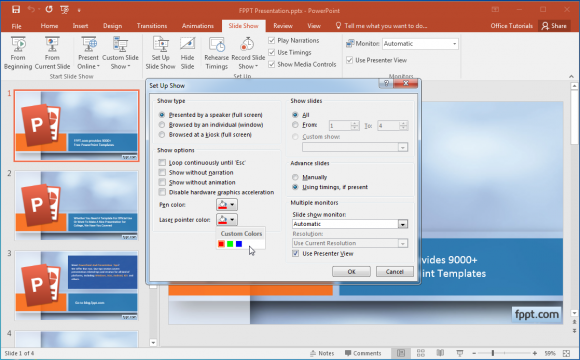 How To Activate Laser Pointer in PowerPoint 2016