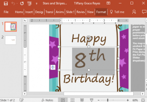 Stars And Stripes Birthday Card Template For PowerPoint