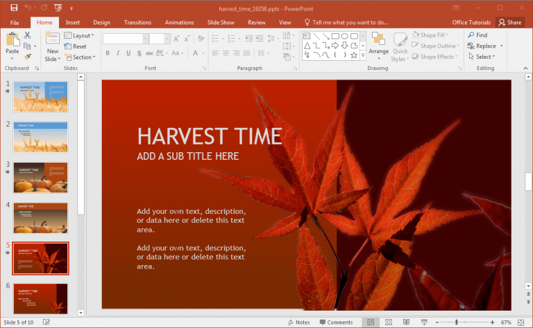 Animated Harvest PowerPoint Template
