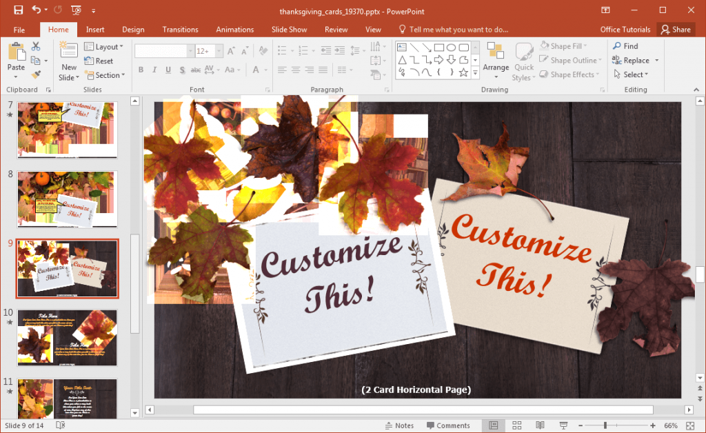 Animated Thanksgiving PowerPoint Template