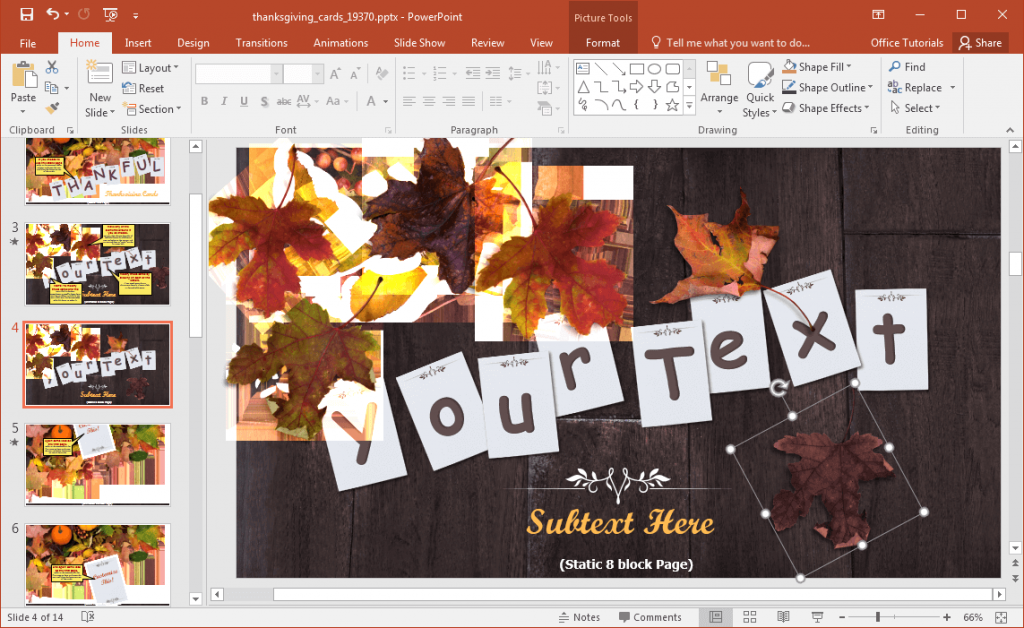 Animated Thanksgiving PowerPoint Template
