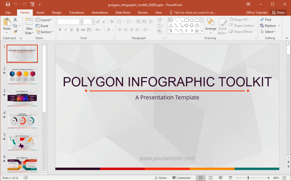 Animated Polygon Infographic Template for PowerPoint
