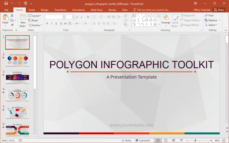 Animated Polygon Infographic Template for PowerPoint