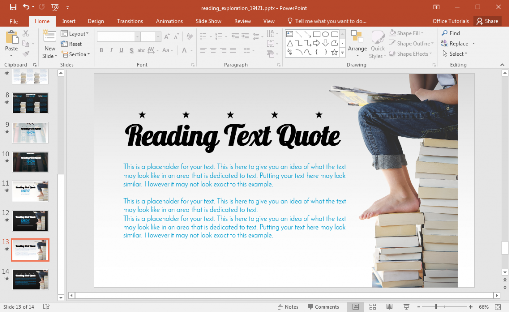 Animated Reading PowerPoint Template