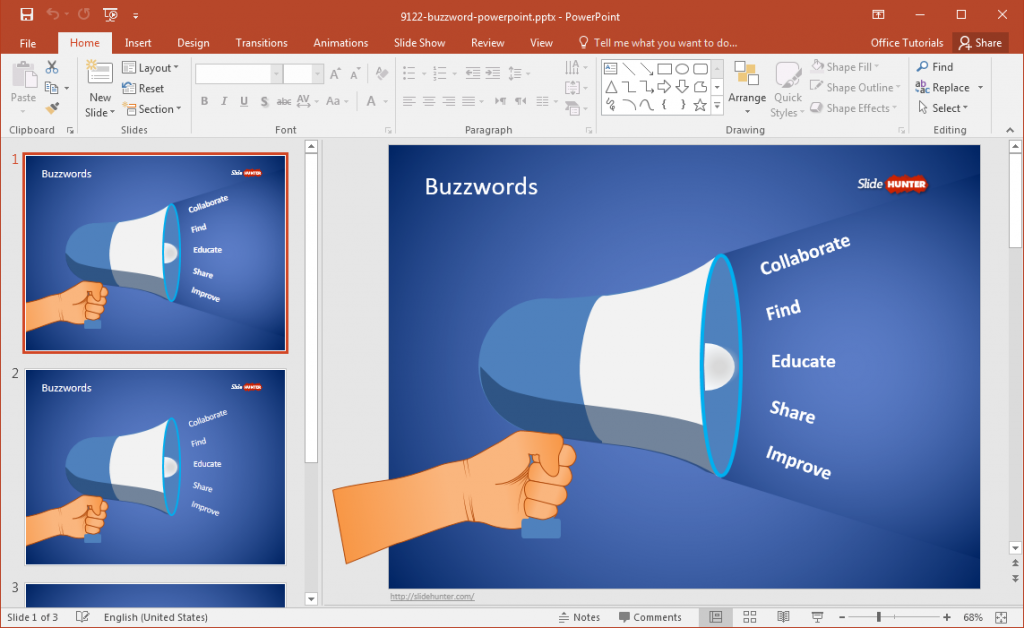 Free Buzzword PowerPoint Template