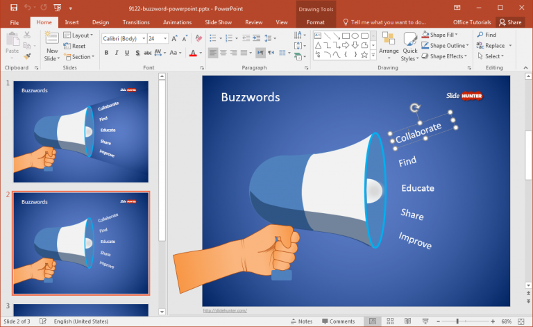 Free Buzzword PowerPoint Template