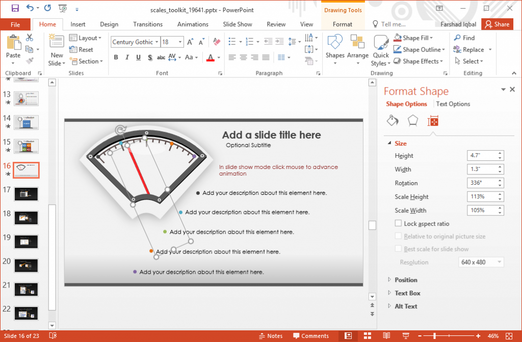 Animated Scales PowerPoint Template