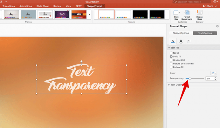How to Make Text Transparent in PowerPoint