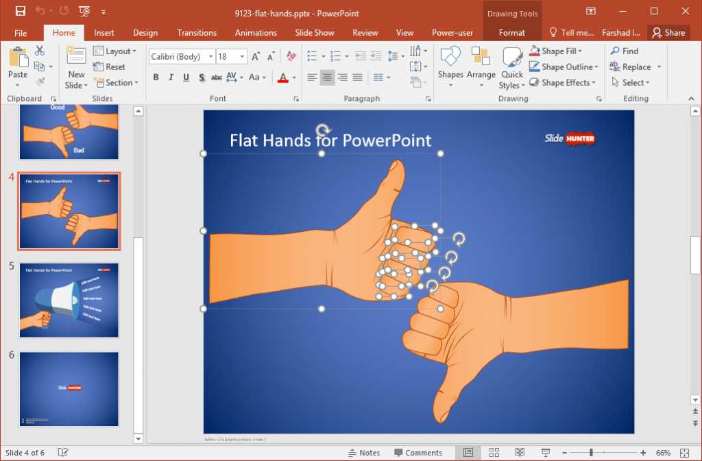 Free Hand Gestures PowerPoint Template