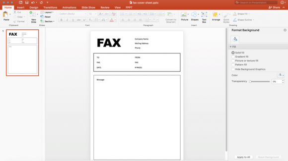 Free Fax Cover Sheet Template for PowerPoint (Quick Steps)