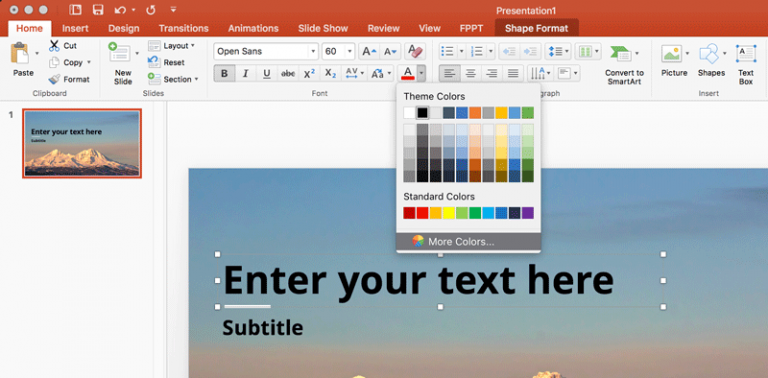Working with RGB Colors in PowerPoint for Mac