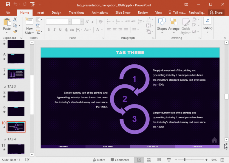 Interactive Tabbed Presentation Template for PowerPoint