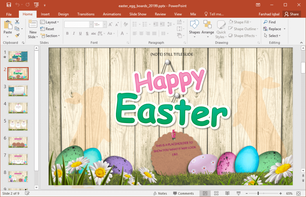 Animated Easter PowerPoint Template