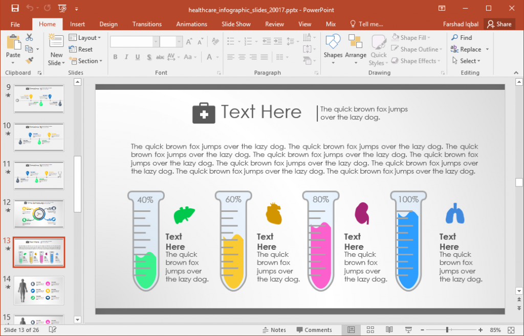 Animated Healthcare Infographics for PowerPoint