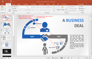 Animated Business Deal PowerPoint Template