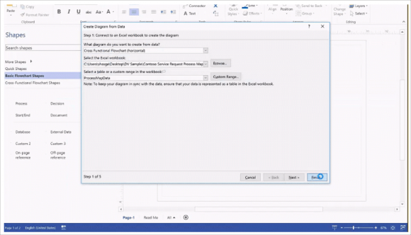 Automatically Create Process Diagrams in Visio Using Excel Data