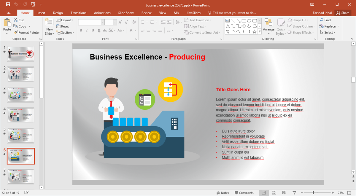 Animated Business Excellence Template for PowerPoint