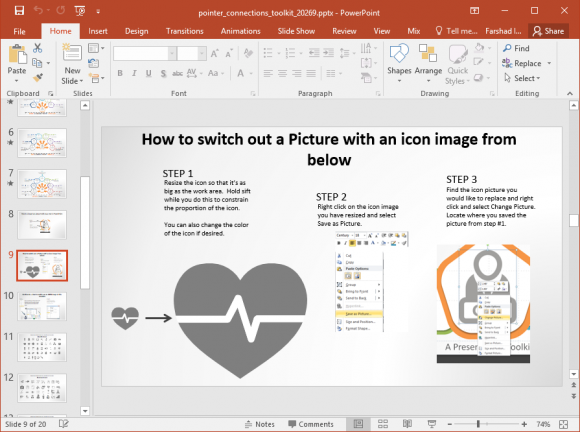 Animated Pointer Connections Template For PowerPoint Animated Pointer Connections Template For PowerPoint