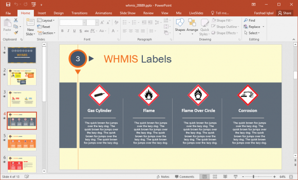 Animated WHMIS PowerPoint Template