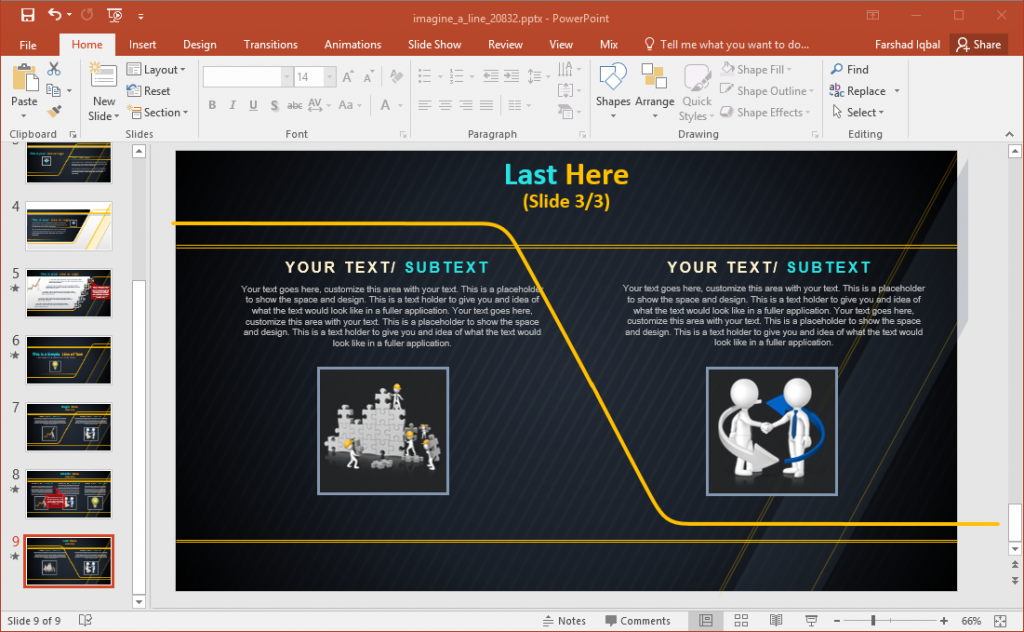 Imagine A Line Animated PowerPoint Template