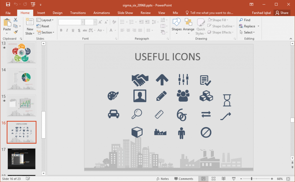 Animated Six Sigma PowerPoint Template