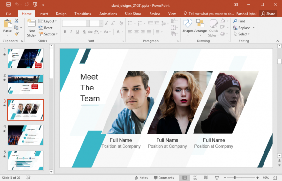 Animated Slant Designs for PowerPoint Presentations